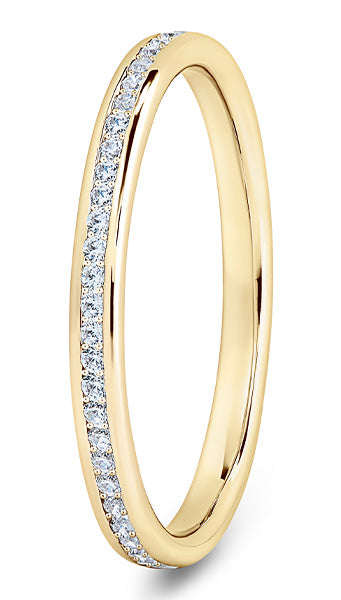 Round Brilliant Cut Grain Channel Diamond Wedding Ring - Kings Hill ...
